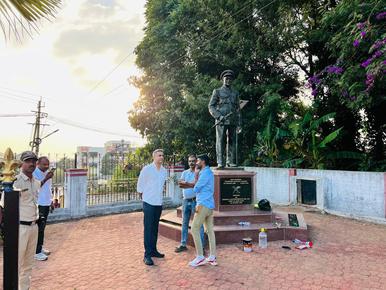Visited Field Marshal K M Karappa's memorial place near Madikeri ...
